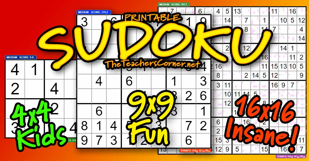 Printable Sudoku Puzzles - Worksheets Library