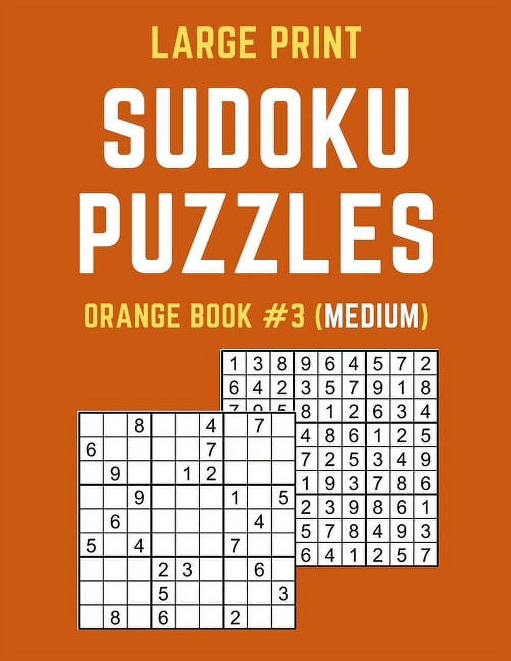 Large Print Sudoku Puzzles Orange Book #3 (Medium) : Medium Sudoku ... - Worksheets Library