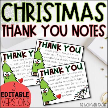 Free printable thank you cards christmas gift, Download Free printable ...