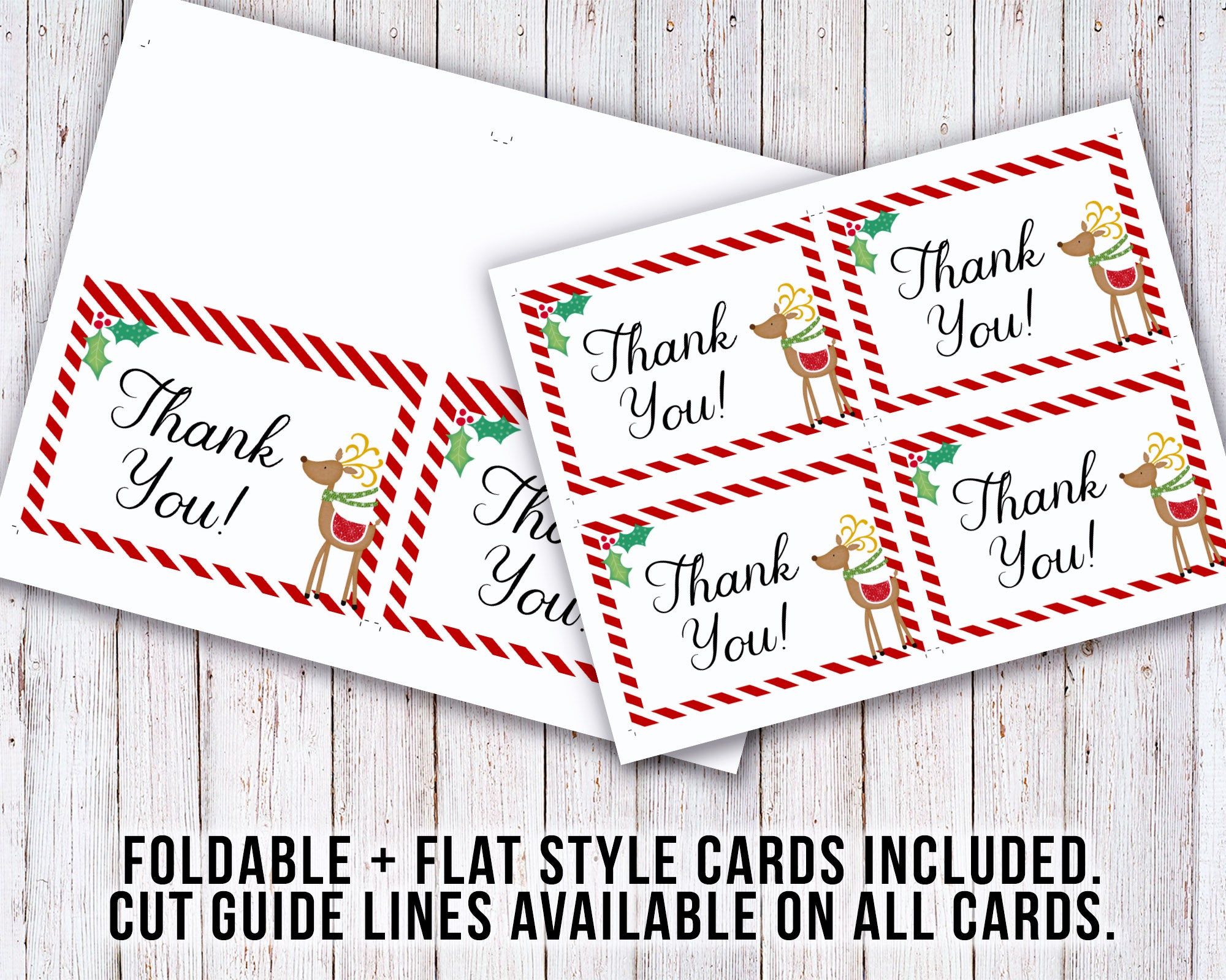Free printable thank you cards christmas gift, Download Free printable ...