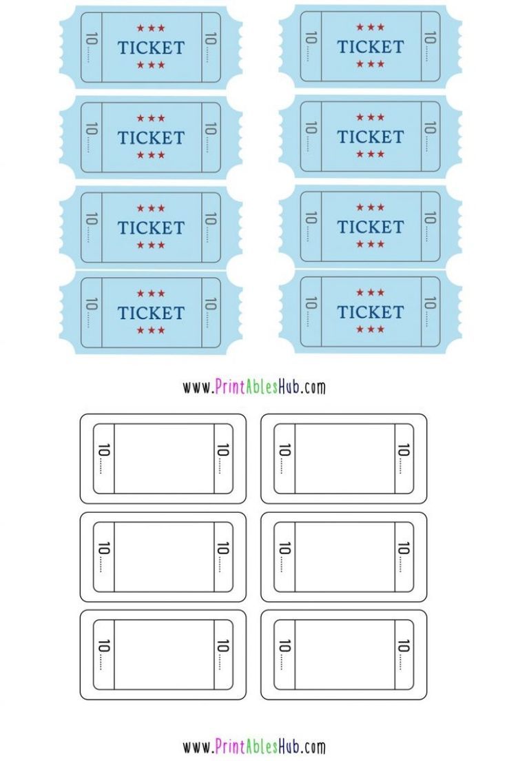 Free Printable Raffle Tickets With Blank Template [PDF Included ...
