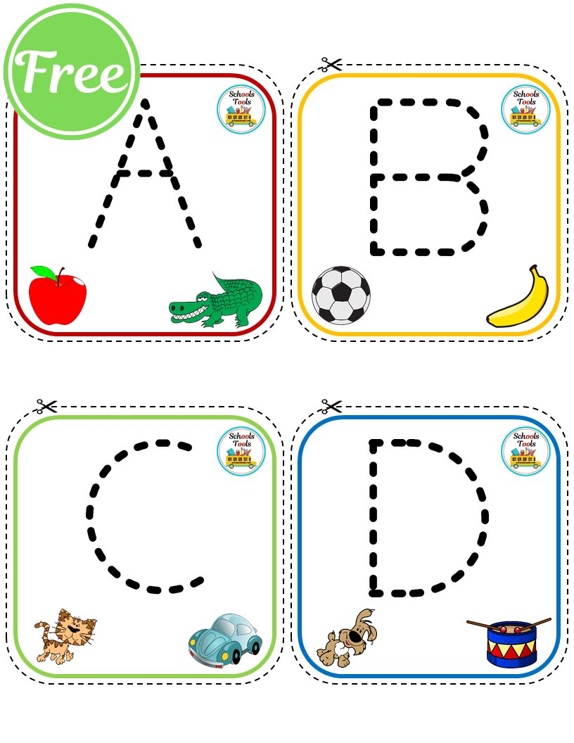 Alphabet Letter Tracing Task Cards - Worksheets Library