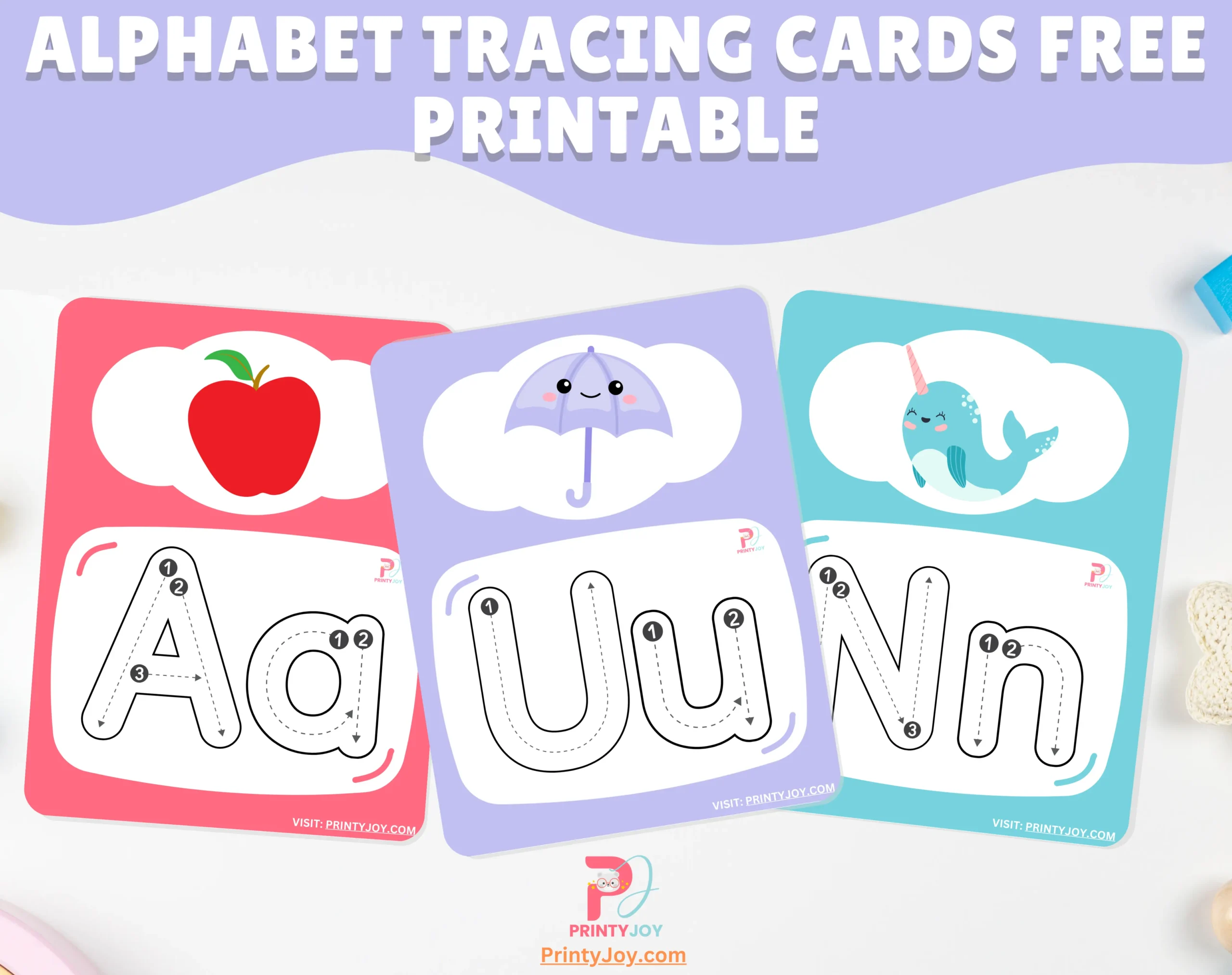 Alphabet Tracing Cards, Letter Tracing, Letter of the Alphabet ...