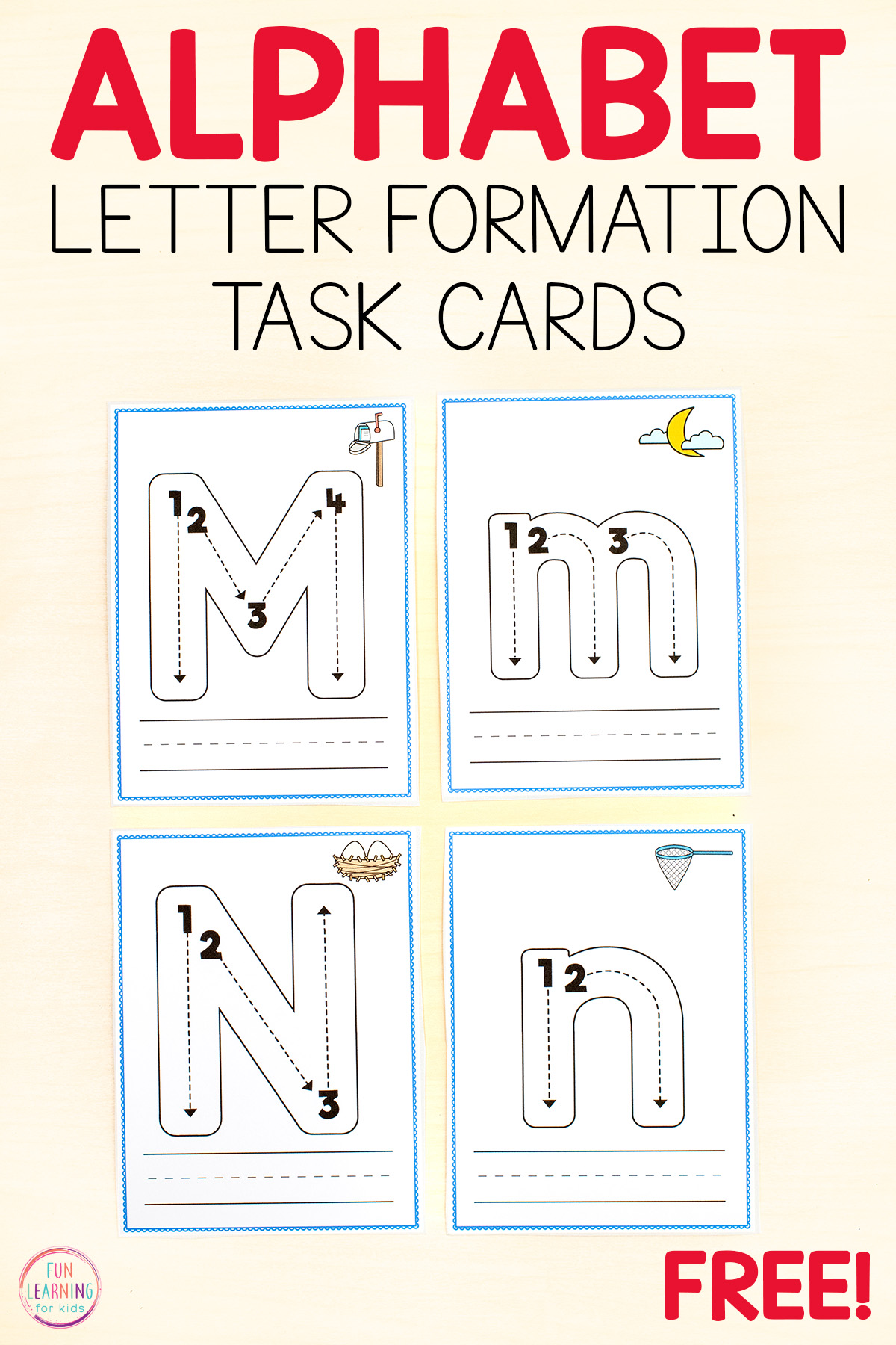 Free printable tracing alphabet cards, Download Free printable tracing ...