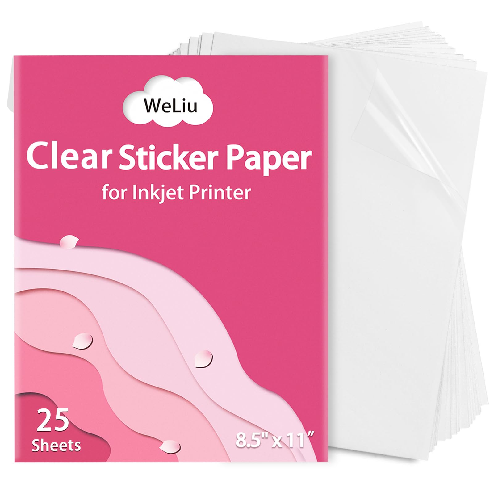Amazon WeLiu Printable Transparent Sticker Paper Premium Amazon WeLiu Printable Transparent Sticker Paper Premium