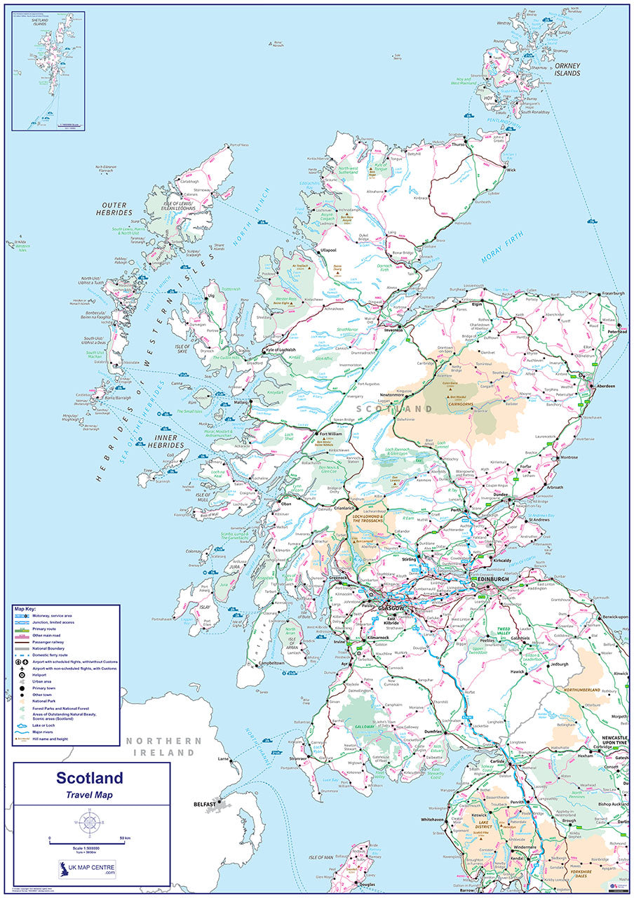Travel Map 2 - Scotland - Digital Download - Worksheets Library