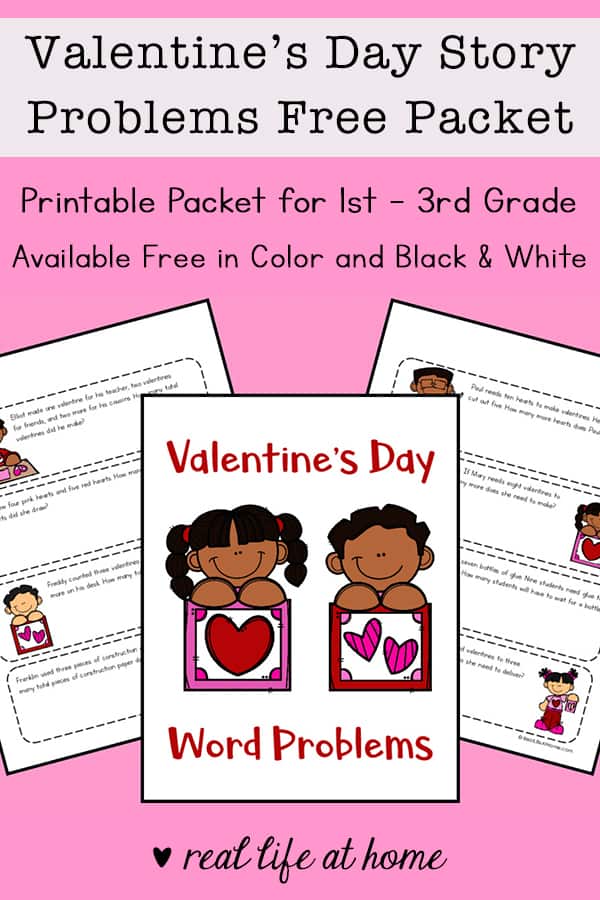Free Valentines Day Math Worksheets: Story Problems for 1st - 3rd ...