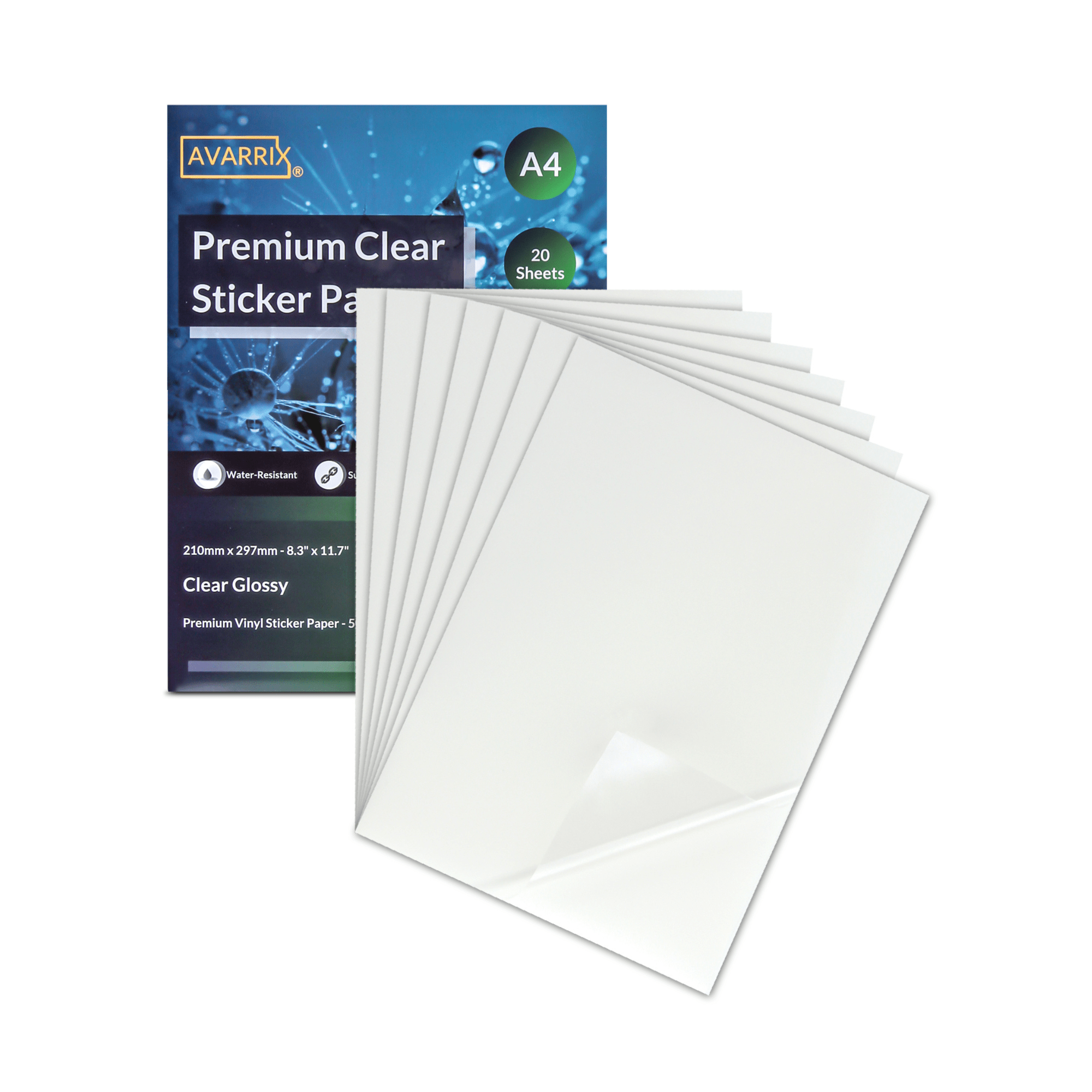 Super Glossy White Vinyl Sticker Paper Waterproof Full Sheet Super Glossy White Vinyl Sticker Paper Waterproof Full Sheet