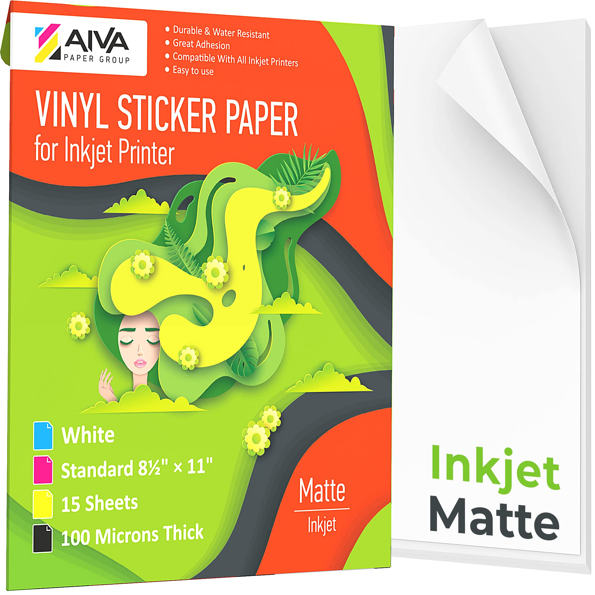 Printable Vinyl Sticker Paper For Inkjet Printer Matte White 15 Self Printable Vinyl Sticker Paper For Inkjet Printer Matte White 15 Self