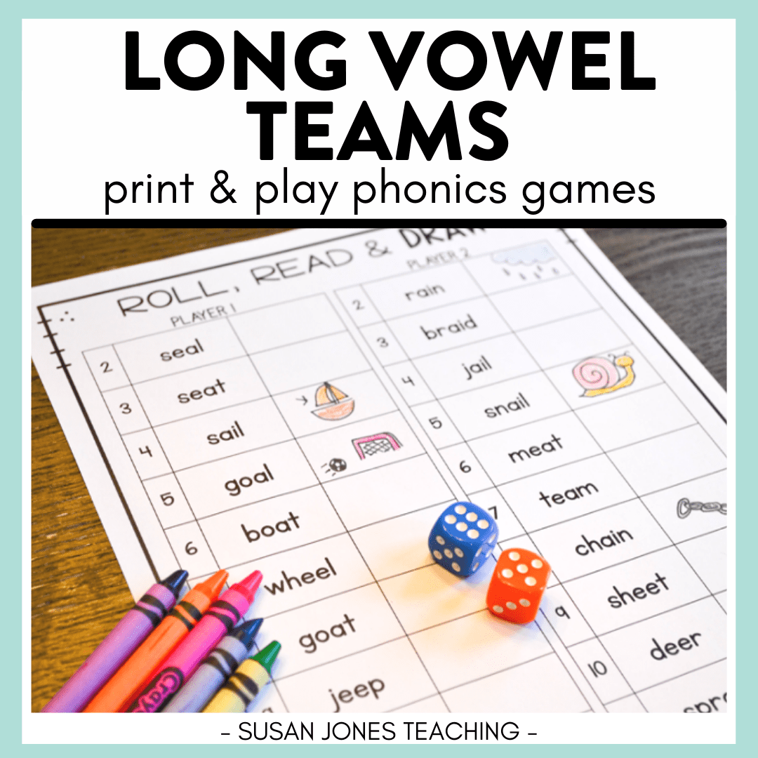 Long Vowel Games (Vowel Teams): Print, Play, LEARN! - Worksheets Library