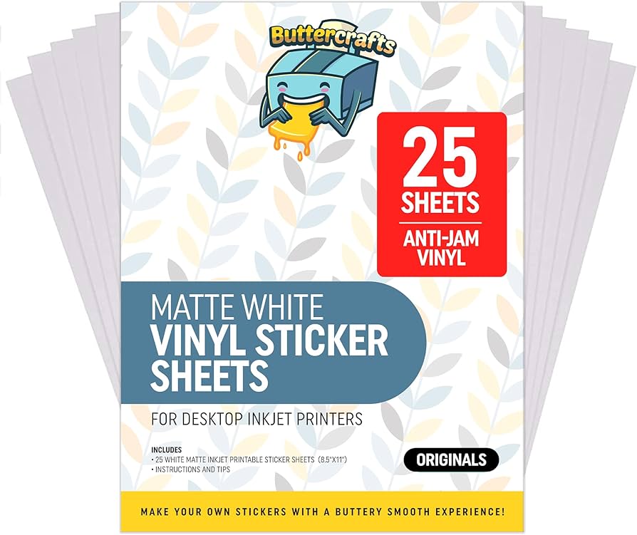 Printable Vinyl For Inkjet Printer A4 85 Transparent 25 Sheets