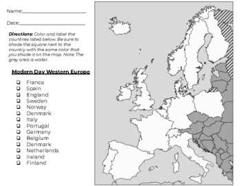 Free printable western europe map blank, Download Free printable ...