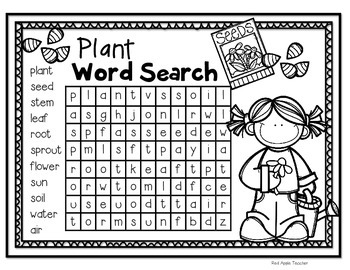 Plant word search | TPT - Worksheets Library