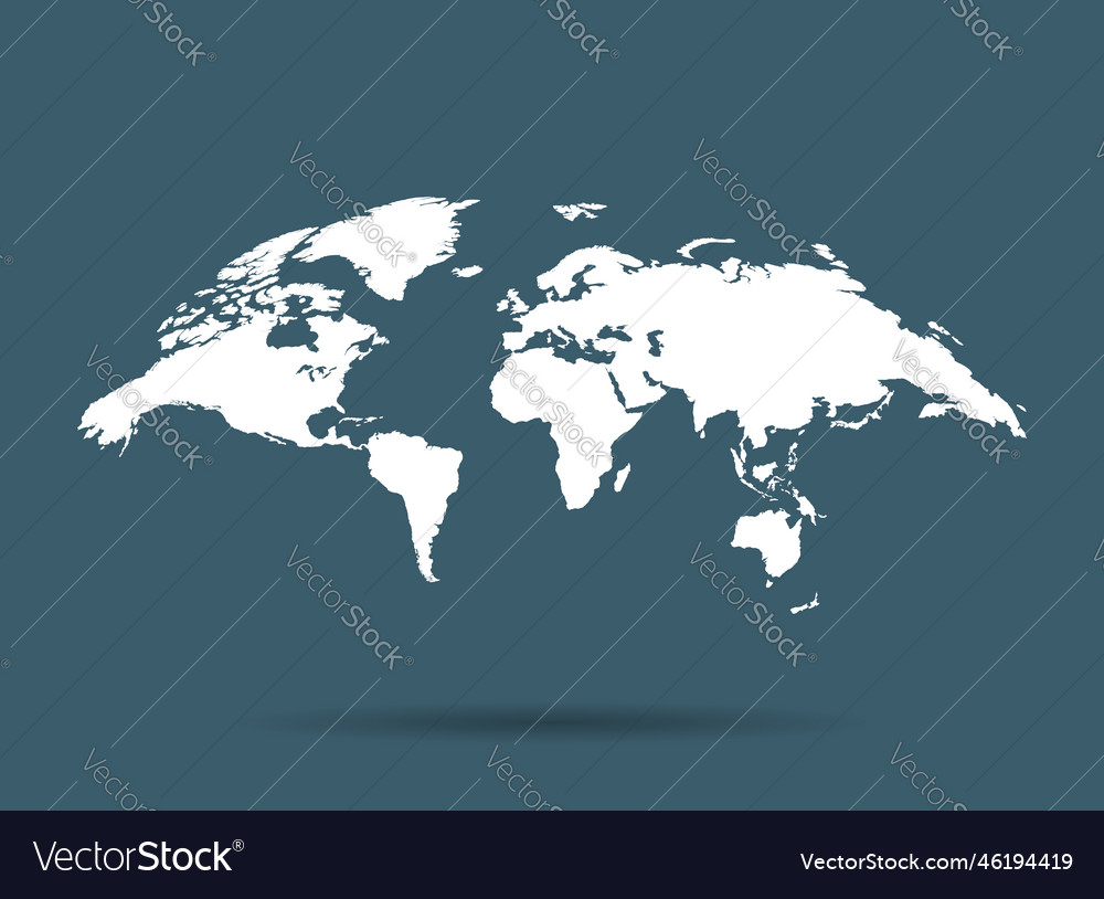 World map icon in flat style global country Vector Image - Worksheets ...