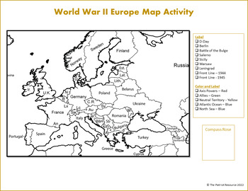 WWII Japanese and European Map Activity (Google Compatible) | TPT ...