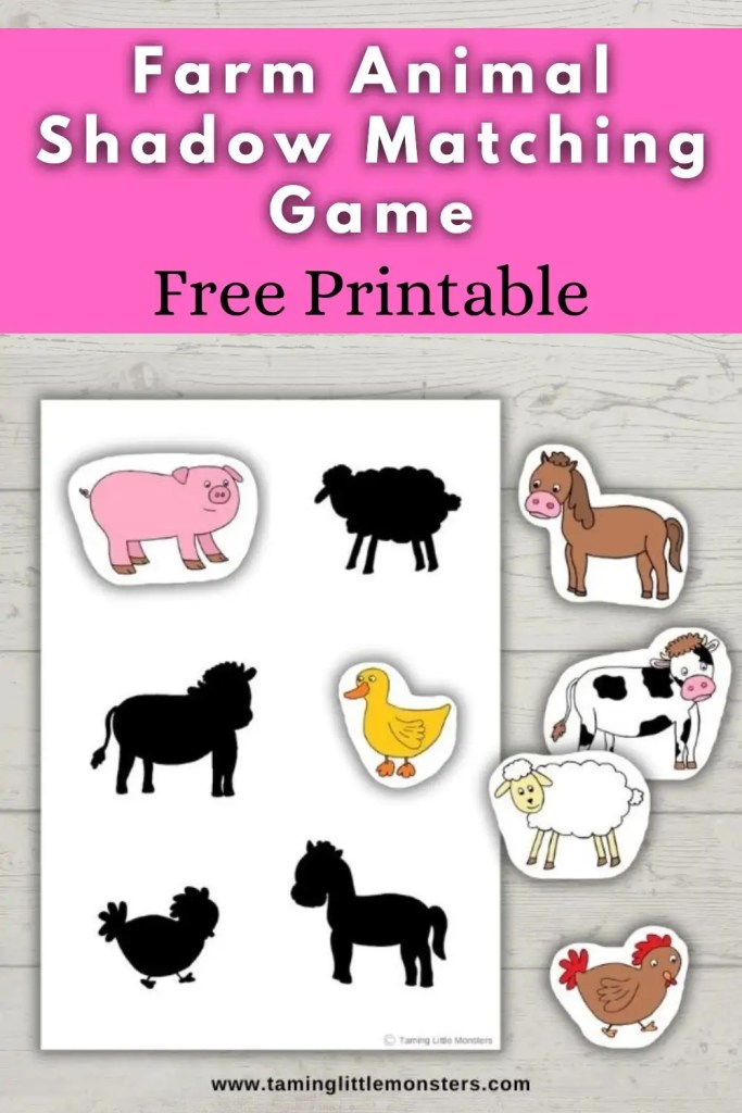 FREE Farm Animal Matching Game Printable for Kids - Taming Little ...