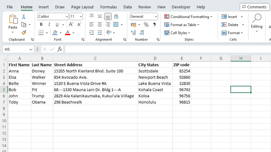How to Print Address Labels from Microsoft Excel - Worksheets Library
