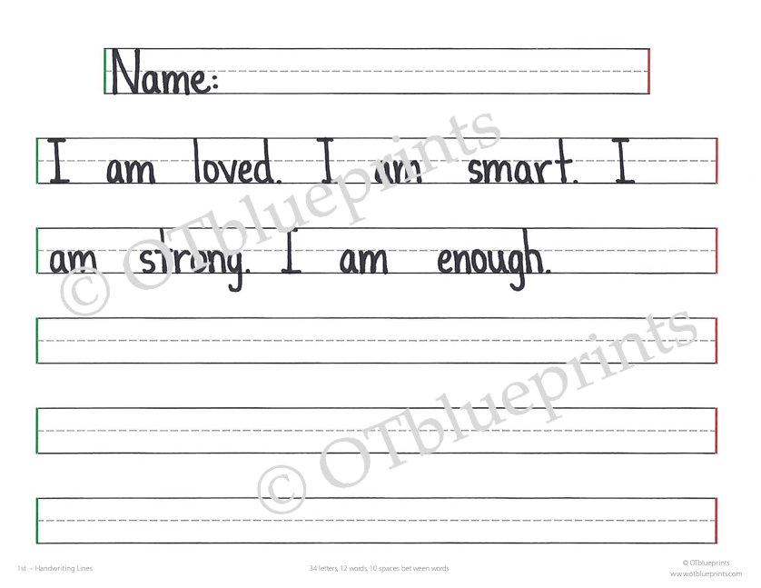 Simple, Clean, & Effective Handwriting Lines for 1st Graders ...