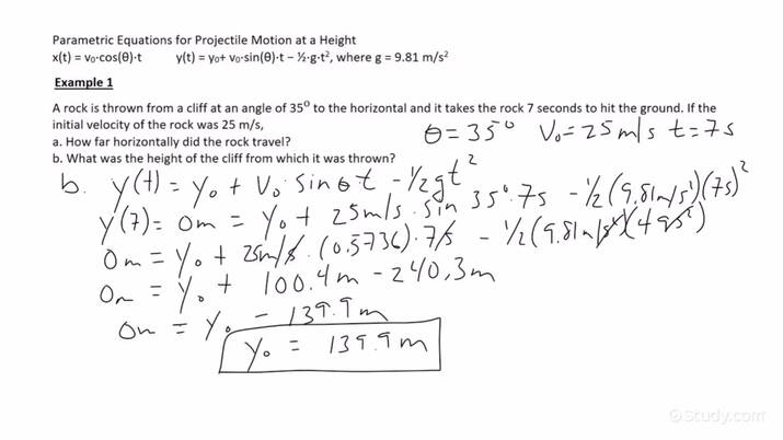 How To Solve Word Problems Involving Parametric Equations For