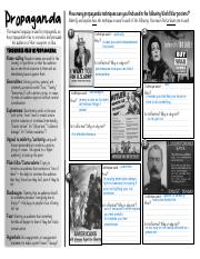 Propaganda in War Posters WORKSHEET.pdf - Propaganda Persuasive ...