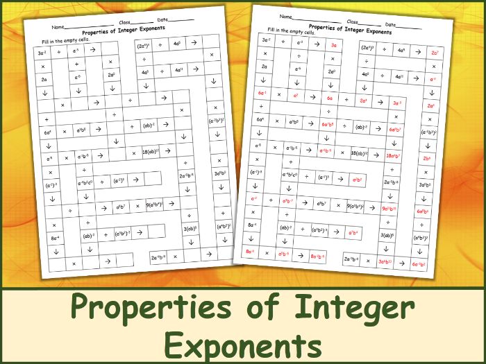 Free Properties Of Integer Exponents Worksheet Download Free Free Properties Of Integer Exponents Worksheet Download Free