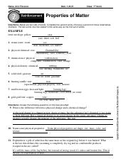 Free properties of matter worksheet answers, Download Free properties of matter worksheet ...