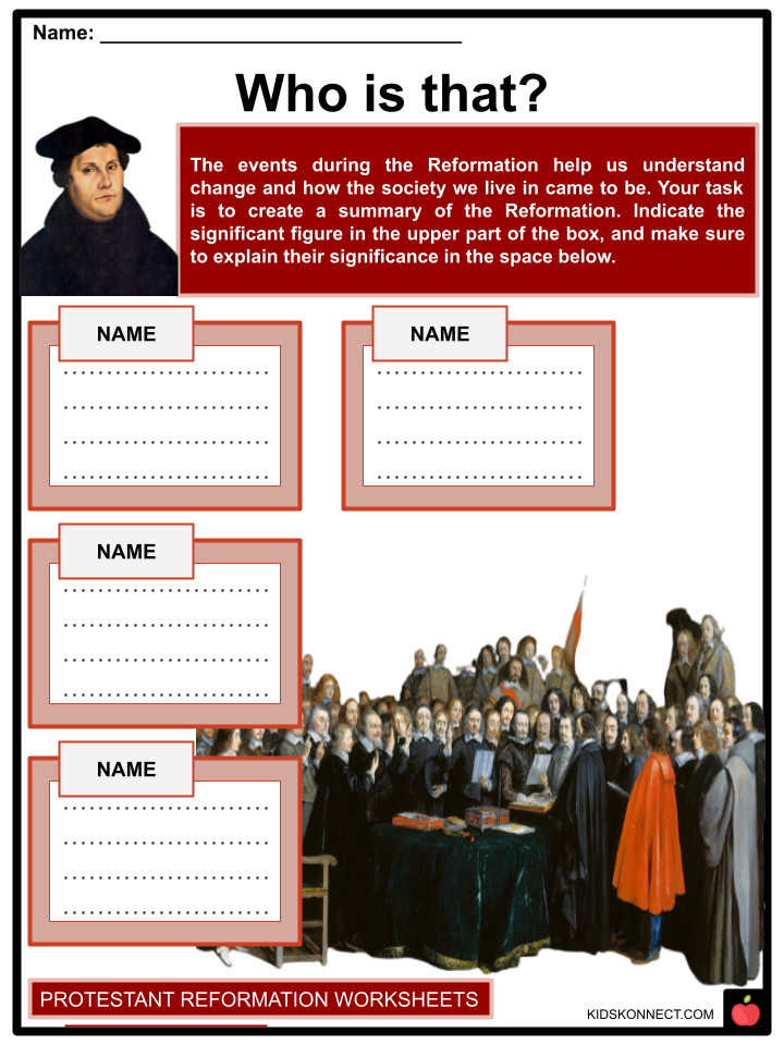 Protestant Reformation Facts & Worksheets | The Medieval Church ...