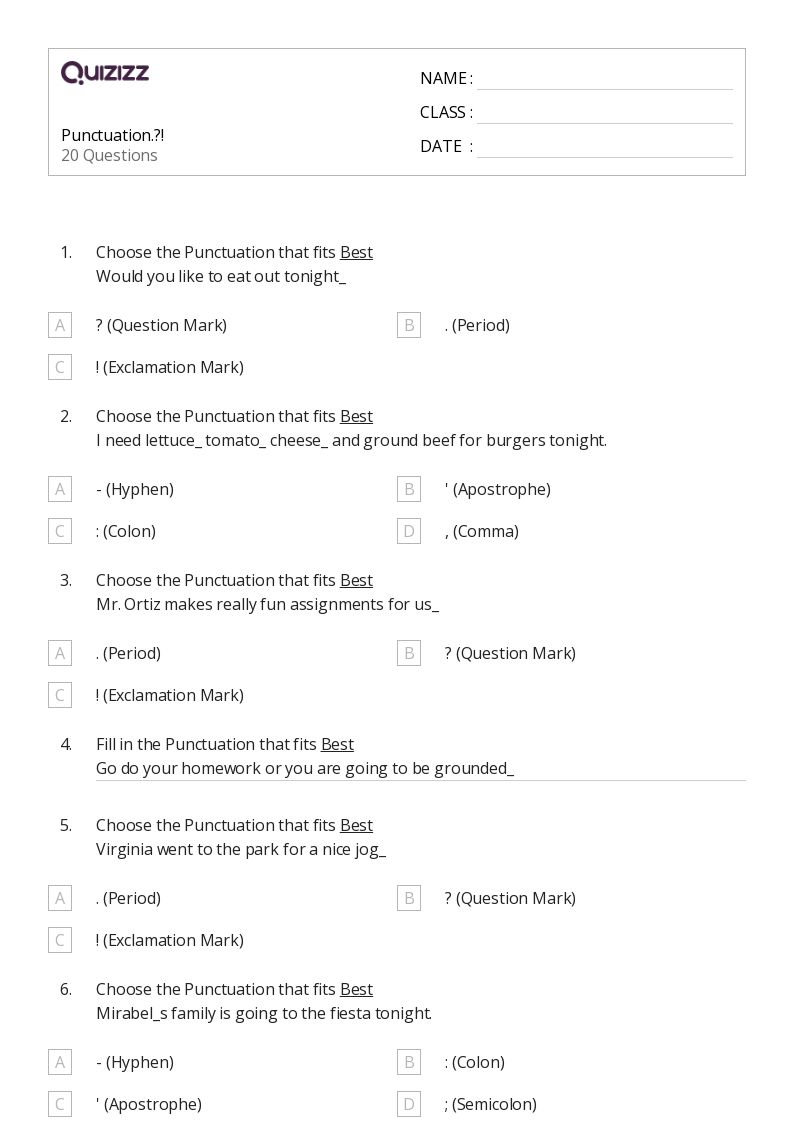 Free Punctuation Worksheet For Grade 4 Download Free Punctuation Free Punctuation Worksheet For Grade 4 Download Free Punctuation