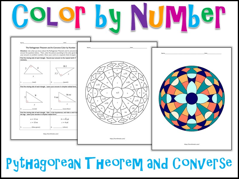 The Pythagorean Theorem and its Converse Color by Number ...