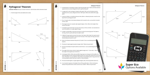 Maths Mastery Pythagoras Theorem Worksheet Ks3 Maths Worksheets