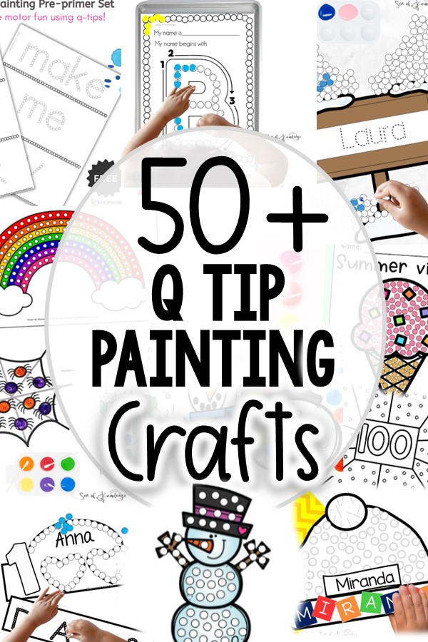 50+ Q Tip Painting Templates and Free Downloads for Preschool ...