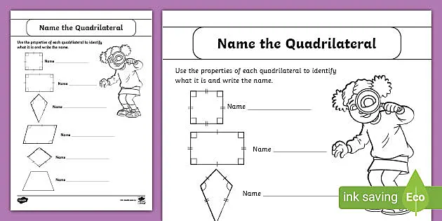 Sorting Quadrilaterals Worksheet / Worksheet (teacher made) - Worksheets Library