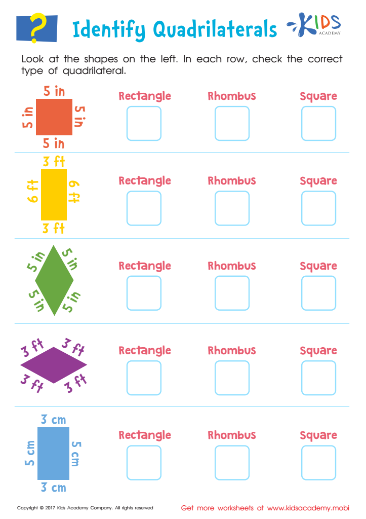 Free Understanding quadrilaterals Math Worksheets for Ages 4-8 - Worksheets Library