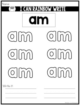 Kindergarten Sight Words Rainbow Write + EDITABLE Sight Word ...