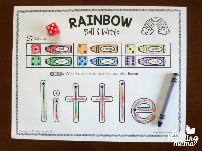 Rainbow Write - Roll and Write Sight Words - This Reading Mama ...
