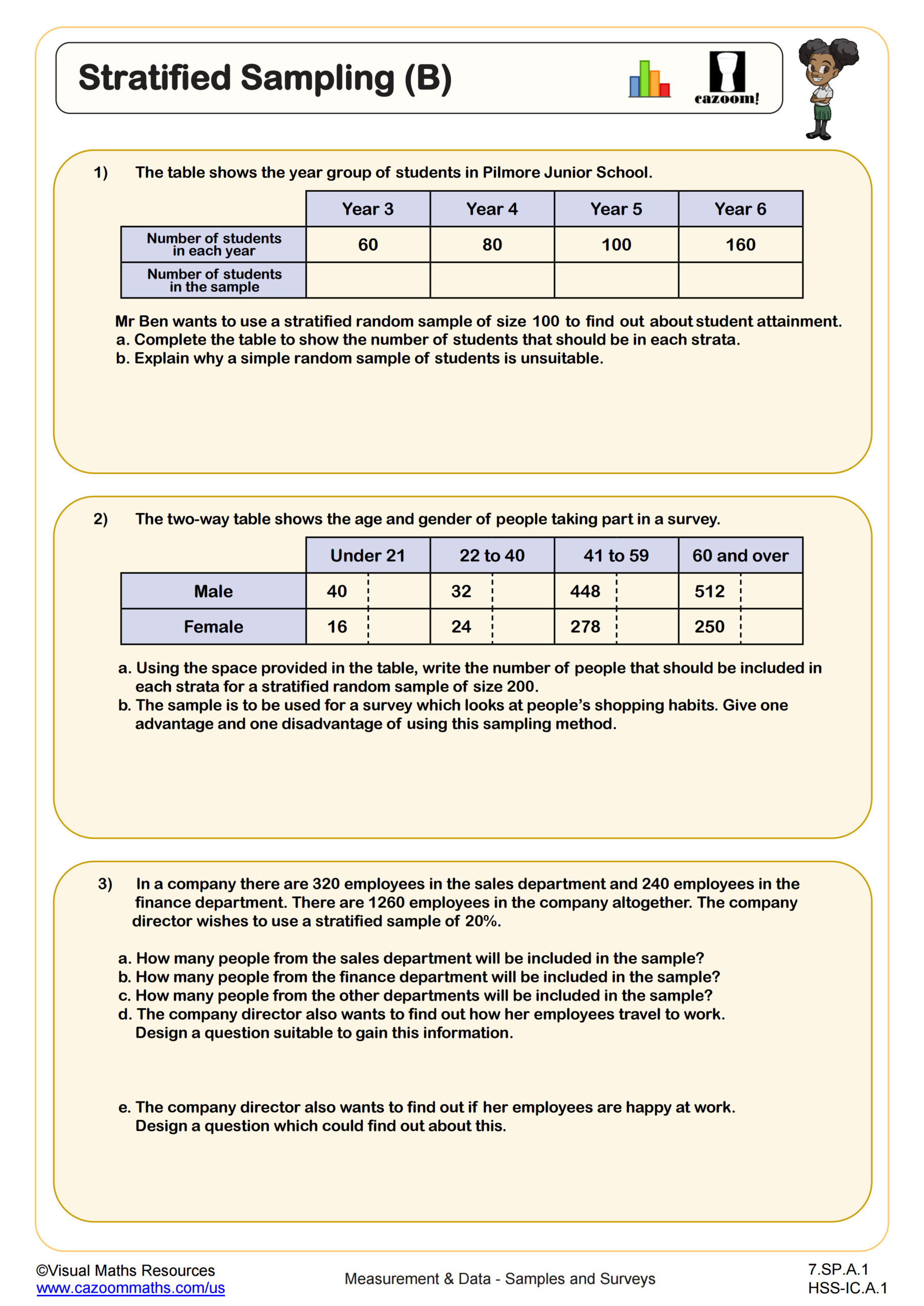 Stratified Sampling B Worksheet Fun And Engaging 7th Grade Pdf Worksheets Library