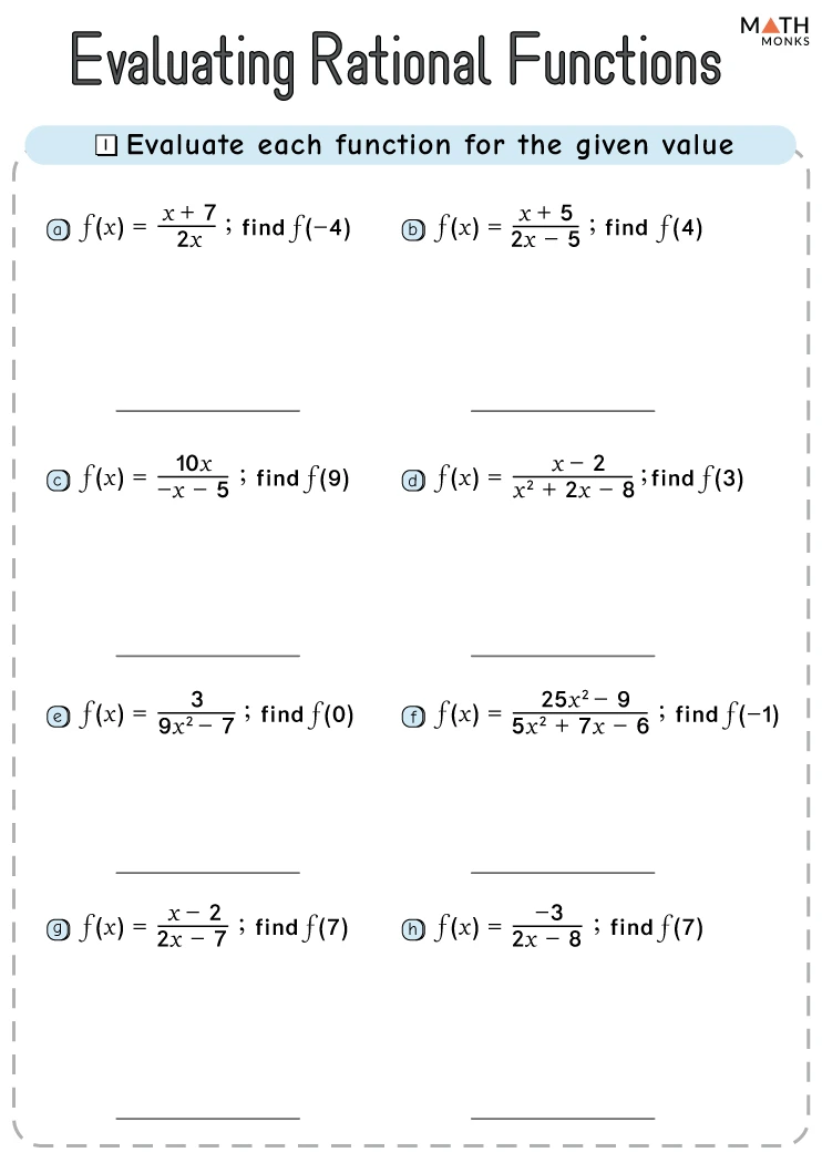 Rational Expressions Worksheets - Math Monks - Worksheets Library