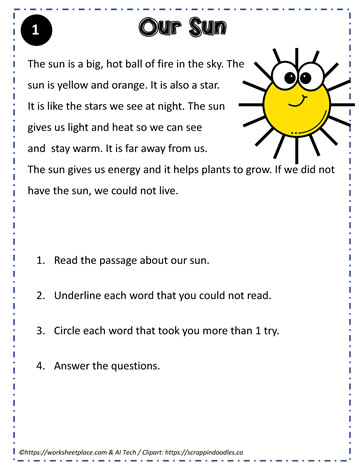FREE First Grade Reading Comprehension Passages - Set 1 by ...