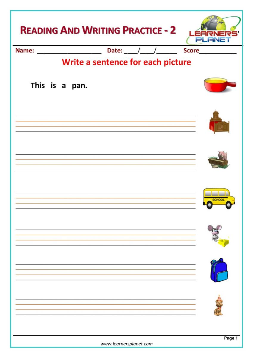 Learning To Read Worksheet - Free Printable, Digital, & PDF - Worksheets Library
