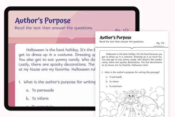 Supporting Details Worksheet For Grade 1 | Free & Printable ... - Worksheets Library