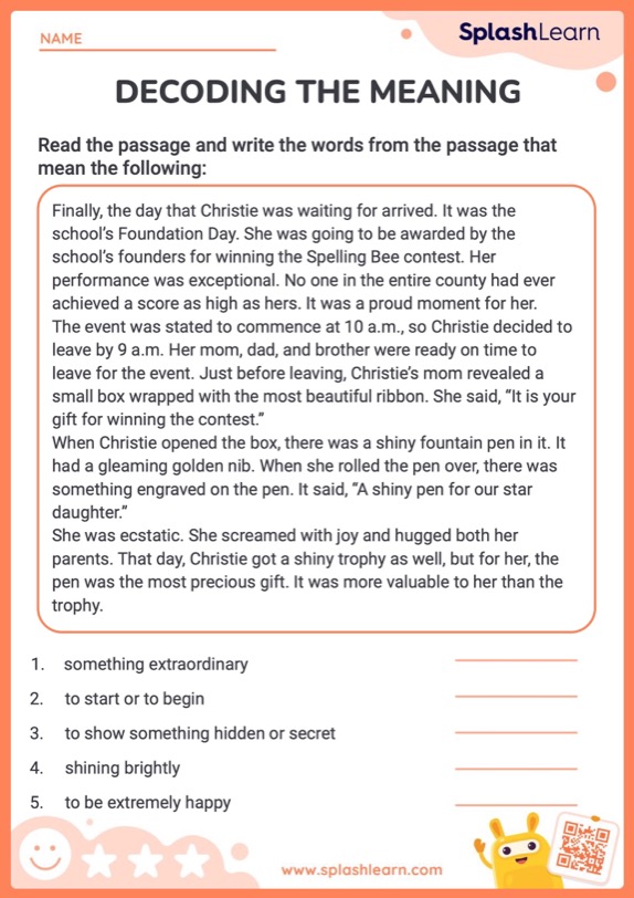 Year 5 reading comprehension worksheet | Teaching Resources ...