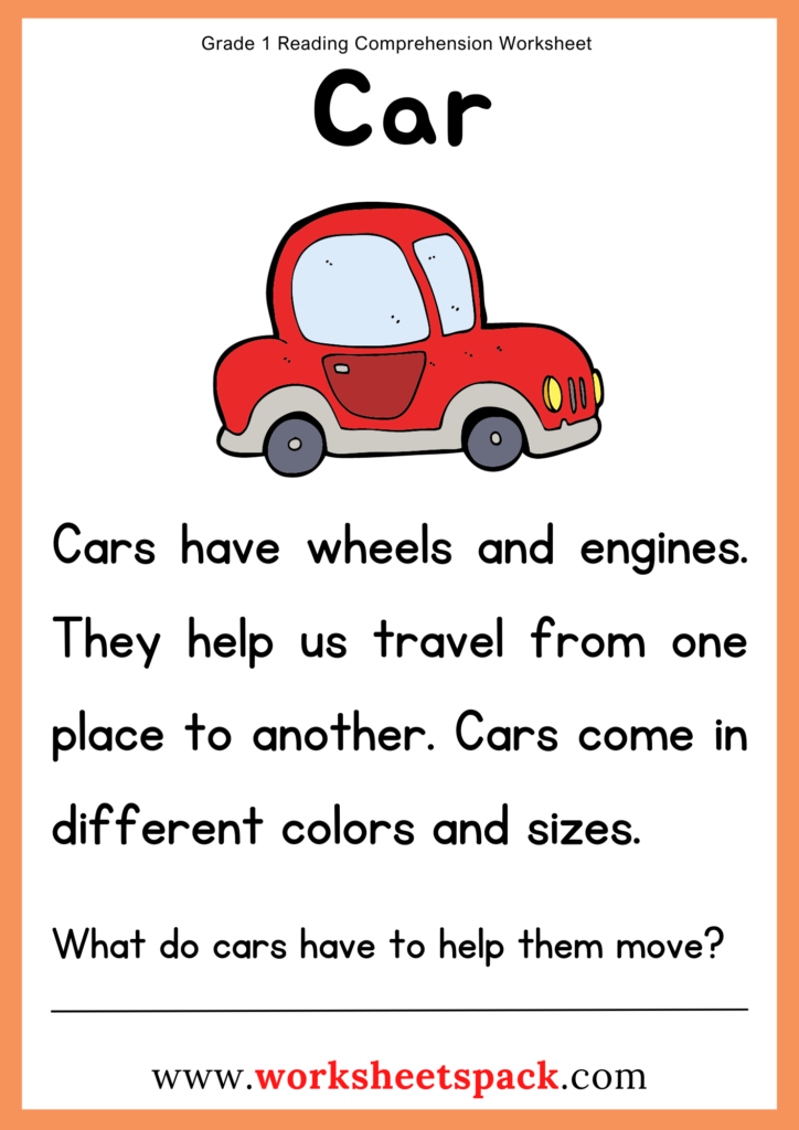 Grade 1 Reading Comprehension Worksheets - worksheetspack - Worksheets Library