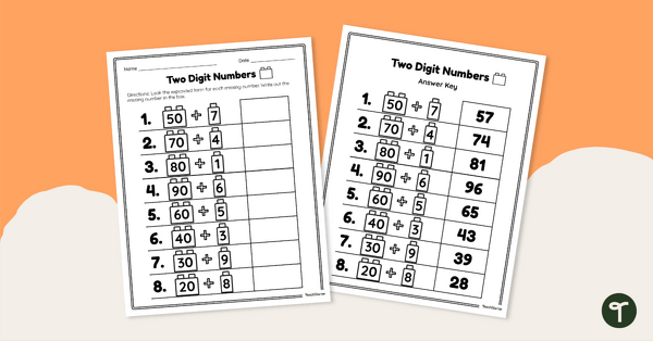 Numbers Worksheet Reading And Writing 0 100 Teacher Made