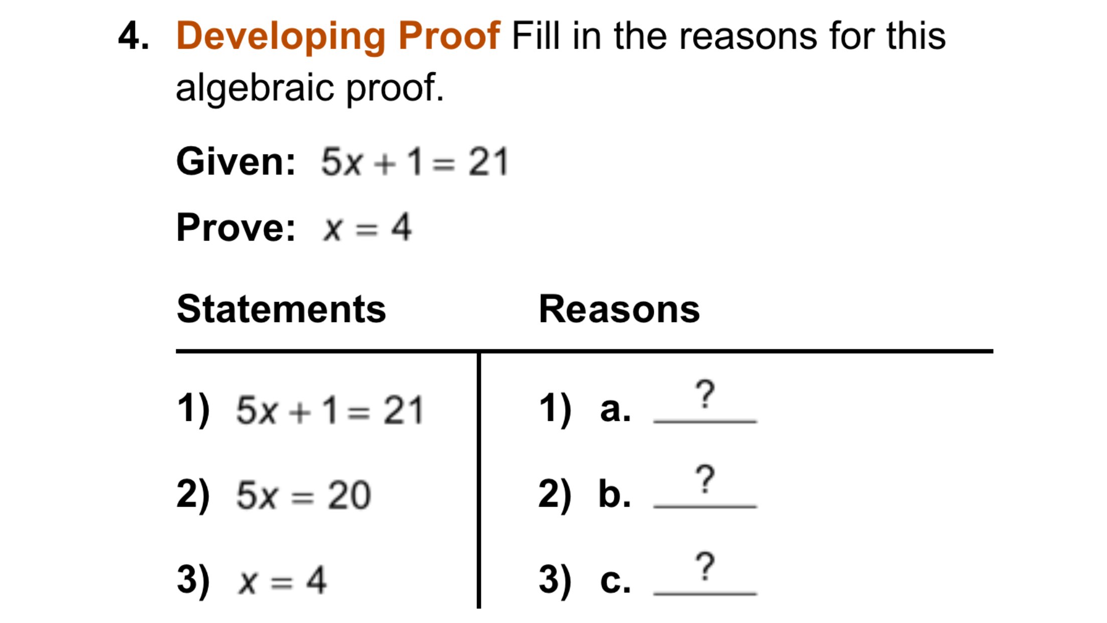 Geometry 2-5 Complete Lesson: Reasoning in Algebra and Geometry ...