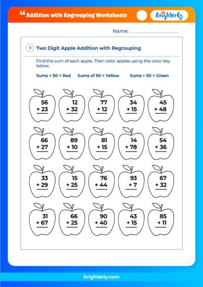 Addition With Regrouping Worksheets| Download Free Printables For Kids ...