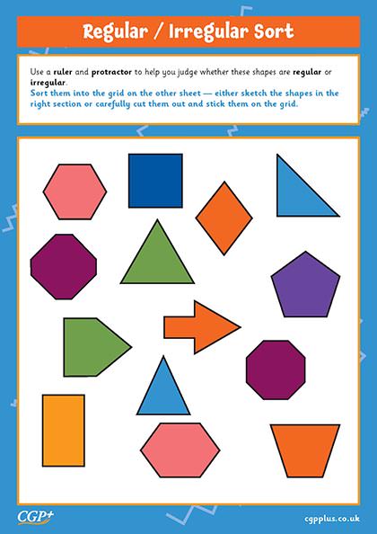 Year 5 Regular And Irregular Shapes Sorting Activity Worksheets Library