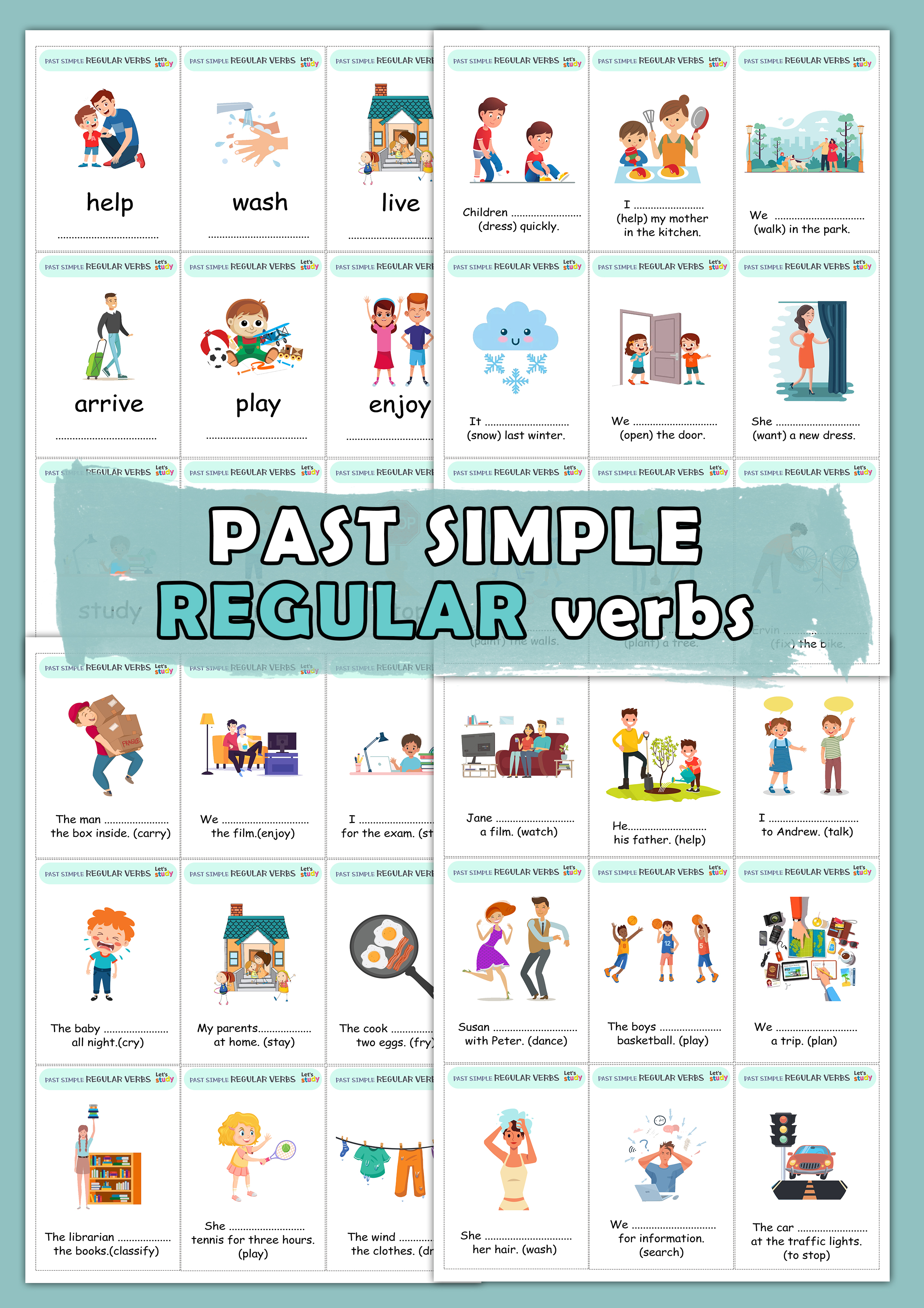 Past simple Regular verbs exercises. - PrepYourLesson - Worksheets Library