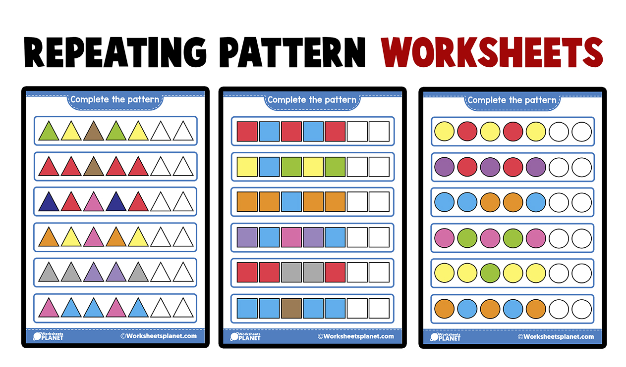 Free repeating pattern worksheet for, Download Free repeating pattern ...