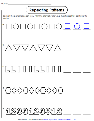Picture Pattern Worksheets - Worksheets Library