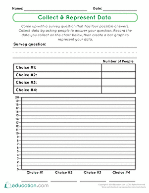 Collect & Represent Data | Worksheet | Education.com - Worksheets Library